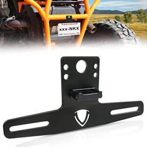 atv utv license plate holder with light - starknightmt aluminum utv license plate frame compatible with polaris rzr ranger sportsman marverick x3 renegade ds trailer truck rv boat golf cart snowmobile