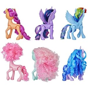 My Little Pony Dolls Rainbow Celebration, 6 Pony Figure Set, 5.5-Inch Dolls, Toys for 3 Year Old Girls and Boys, Unicorn Toys (Amazon Exclusive)