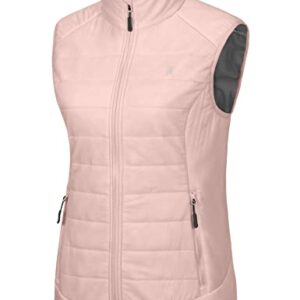 Little Donkey Andy Women’s Lightweight Puffer Vest, Packable Sleeveless Jacket for Hiking Ski Walking Soft Pink M