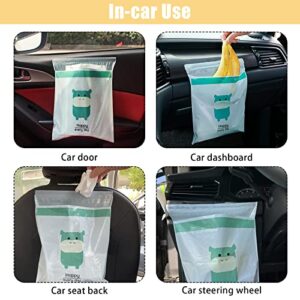 60PCS Easy Stick-On Disposable Car Trash Bags, Portable Self -Adhesive Car Trash Bags, Waterproof Leak Proof Barf Vomit Bags, Suitable for Cars, Bedrooms, Bathrooms, Offices, Kitchens