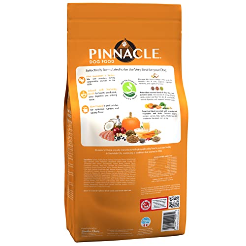 Pinnacle Pet Pinnacle Turkey & Pumpkin Dry Dog Food 4 lb, Infused with Broth