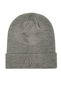 calvin klein men's cuff hat, medium grey heather, one size