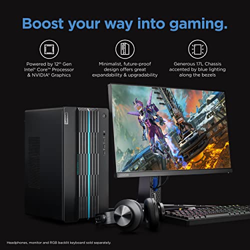 Lenovo IdeaCentre Gaming 5i - 2022 - Gaming Desktop - NVIDIA GeForce RTX 3060 - Intel i5 12400-16GB RAM - 1TB HDD + 512GB SSD - Win 11 - Black - Mouse & Keyboard - Free 3-Month Xbox GamePass