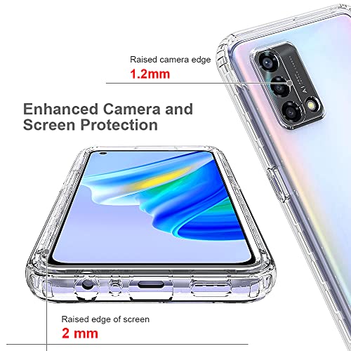 Pzwoxukhov Case for Oppo A74 4G CPH2219 / A95 4G CHP2365 CPH2365 / Reno6 Lite CPH2365 Case Cover,high Transparency，Gradient Color,Anti-Drop Shock Absorption Case Blue