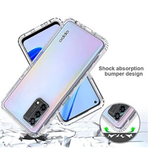 Pzwoxukhov Case for Oppo A74 4G CPH2219 / A95 4G CHP2365 CPH2365 / Reno6 Lite CPH2365 Case Cover,high Transparency，Gradient Color,Anti-Drop Shock Absorption Case Blue