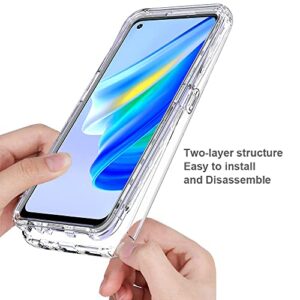 Pzwoxukhov Case for Oppo A74 4G CPH2219 / A95 4G CHP2365 CPH2365 / Reno6 Lite CPH2365 Case Cover,high Transparency，Gradient Color,Anti-Drop Shock Absorption Case Blue