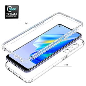 Pzwoxukhov Case for Oppo A74 4G CPH2219 / A95 4G CHP2365 CPH2365 / Reno6 Lite CPH2365 Case Cover,high Transparency，Gradient Color,Anti-Drop Shock Absorption Case Blue