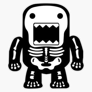 skeleton domo sticker bumper sticker vinyl decal 5"