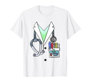 doctor costume halloween white lab coat men women kids t-shirt