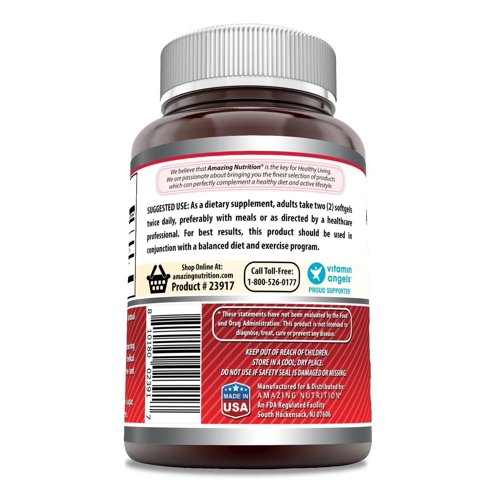 Amazing Formulas CLA Conjugated Linoleic Acid 3000mg Per Serving 120 Softgels Supplements | Non-GMO | Gluten Free (120 Count)