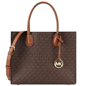 michael kors mercer large brown convertible tote bag