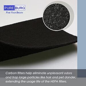 PUREBURG Replacement True HEPA Filter Set Compatible with Kenmore 83195 Fits Air Purifiers 83254 83396 85254 F-K3, H13 High-efficiency Activated carbon Pre-Filters Air Clean VOCs Dust