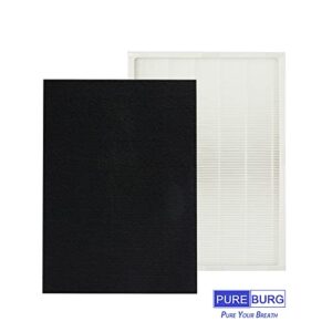 PUREBURG Replacement True HEPA Filter Set Compatible with Kenmore 83195 Fits Air Purifiers 83254 83396 85254 F-K3, H13 High-efficiency Activated carbon Pre-Filters Air Clean VOCs Dust