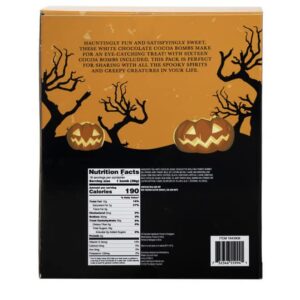 NS Halloween White Chocolate Cocoa Bombs with Mini Marshmallows Inside, Spooky Eyeball Hot Melting Choco Melting Balls Great for Candy Bowl, Party Favor Christmas Holiday Stuffer Gifts 21.44oz (16ct)