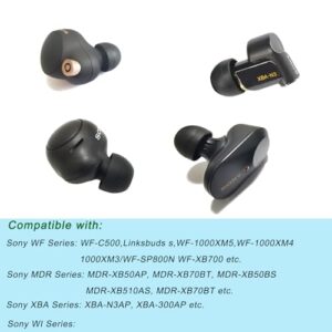 Luckvan Silicone Ear Tips for Sony WF-C500/LinkBuds S Earbuds Replacement Tips for Sony Earbuds WF-1000XM4/1000XM5 WF-C700N WF-SP800N WF-XB700 4 Pairs