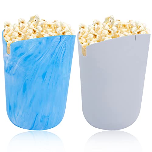 Silicone Microwave Popcorn Popper Bucket Reusable Popcorn Maker Single Serve Portion Food Safe Popcorn Bowls Set For Kids Adults Dishwasher Safe