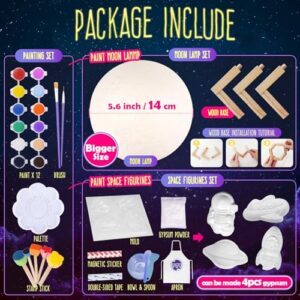 Paint Your Own Moon Lamp Kit, Halloween Gifts DIY Space Moon Night Light, Art Supplies Arts & Crafts Kit, Arts and Crafts for Kids Ages 8-12, Toys Girls Boy Birthday Gift Ages 3 4 5 6 7 8 9 10 11 12+