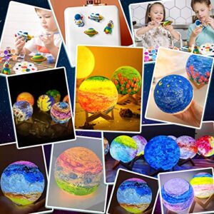 Paint Your Own Moon Lamp Kit, Halloween Gifts DIY Space Moon Night Light, Art Supplies Arts & Crafts Kit, Arts and Crafts for Kids Ages 8-12, Toys Girls Boy Birthday Gift Ages 3 4 5 6 7 8 9 10 11 12+