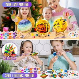 Paint Your Own Moon Lamp Kit, Halloween Gifts DIY Space Moon Night Light, Art Supplies Arts & Crafts Kit, Arts and Crafts for Kids Ages 8-12, Toys Girls Boy Birthday Gift Ages 3 4 5 6 7 8 9 10 11 12+