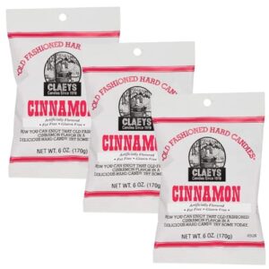 Cinnamon Hard Candy Bundle. Includes Three-6 Oz Bags of Claeys Old Fashioned Cinnamon Candy. Claeys Old Fashioned Hard Candy is Fat Free! Comes With a BELLATAVO Fridge Magnet!