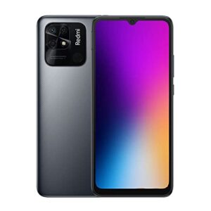 xiaomi redmi 10c 4g lte (64gb + 3gb) factory unlocked 6.71" 50mp camera (only tmobile - mint tello usa market) + (w/fast car charger bundle) (graphite gray)