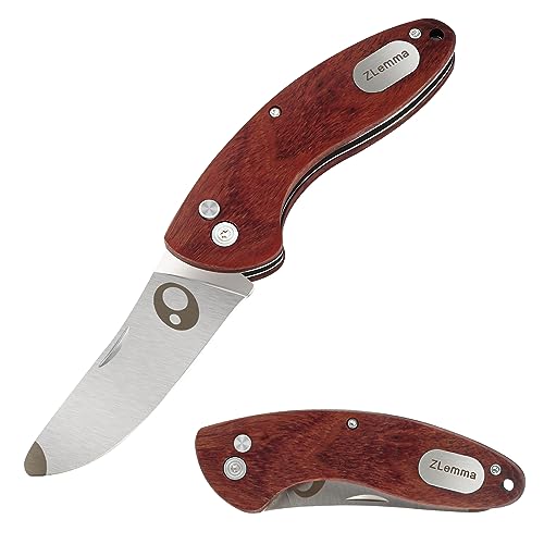 ZLemma Kids Pocket Folding Knife with Safety Rounded Tip, Made Of Japanese Stainless Steel and Rosewood, Children’s First Folding Knife With Sharp Blade