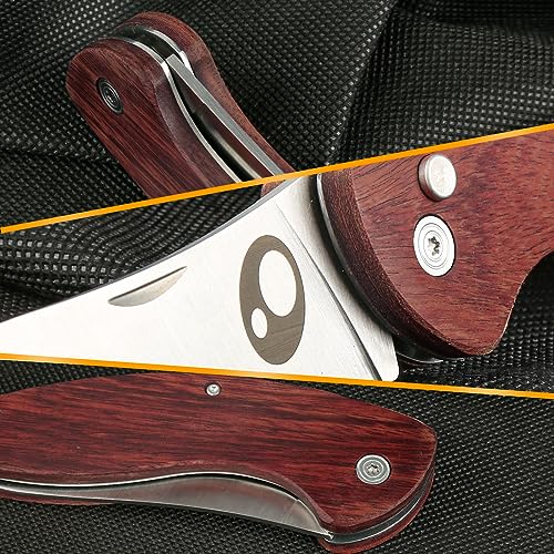 ZLemma Kids Pocket Folding Knife with Safety Rounded Tip, Made Of Japanese Stainless Steel and Rosewood, Children’s First Folding Knife With Sharp Blade