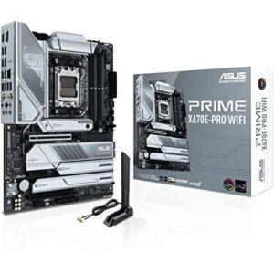 ASUS Prime X670E-PRO WiFi Socket AM5 (LGA 1718) Ryzen 7000 ATX Motherboard(PCIe® 5.0,DDR5,4X M.2 Slots, USB 3.2 Gen 2x2 Type-C®, USB4® Support, WiFi 6E, and 2.5G Ethernet)