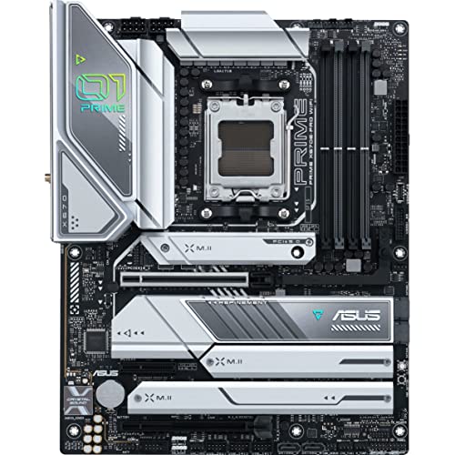 ASUS Prime X670E-PRO WiFi Socket AM5 (LGA 1718) Ryzen 7000 ATX Motherboard(PCIe® 5.0,DDR5,4X M.2 Slots, USB 3.2 Gen 2x2 Type-C®, USB4® Support, WiFi 6E, and 2.5G Ethernet)