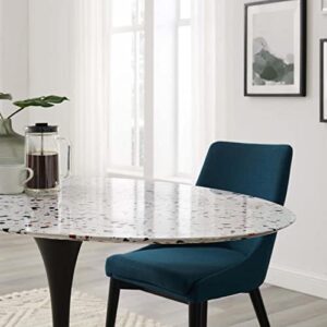 Modway Black and White Lippa Oval Terrazzo Dining Table EEI-5737-BLK-WHI