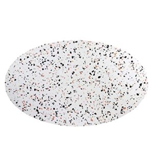 Modway Black and White Lippa Oval Terrazzo Dining Table EEI-5737-BLK-WHI