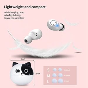 Adorable Kids Earbuds - Kids Wireless Earbuds for Small Ears - Milk Cat Earbuds with Mic and Noise Cancelling, Best Christmas, Halloween and Birthday Gifts for Kids, Friends, Family and Adults