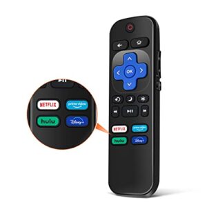 universal replaced remote control for roku tv,compatible for tcl roku/hisense roku/sharp roku/onn roku/insignia roku ect,with netflix disney+/hulu/prime video buttons