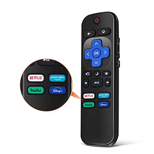 Universal Replaced Remote Control for Roku TV,Compatible for TCL Roku/Hisense Roku/Sharp Roku/Onn Roku/Insignia Roku ect,with Netflix Disney+/Hulu/Prime Video Buttons