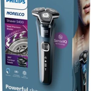 Philips Norelco Shaver 5400, Rechargeable Wet & Dry Shaver with Pop-Up Trimmer, S5880/81