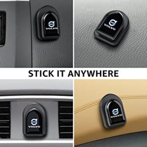 YABOO Car Sticky Hooks for Dashboard,Car Sticky Hanger with Logo,3M Self-adhesive Hooks Organizer for Key/USB Cable/Earphone,Compatible with Volvo XC40 XC60 XC90 V90 V60 S90 S60 2016-2020 2021 2022