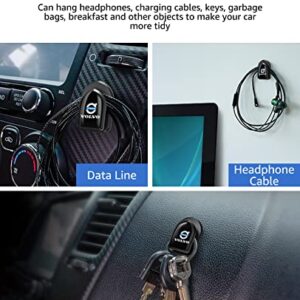 YABOO Car Sticky Hooks for Dashboard,Car Sticky Hanger with Logo,3M Self-adhesive Hooks Organizer for Key/USB Cable/Earphone,Compatible with Volvo XC40 XC60 XC90 V90 V60 S90 S60 2016-2020 2021 2022