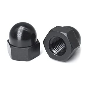 Nylon Acorn Cap Nuts M5-0.8, Black, 50Pcs-Pack