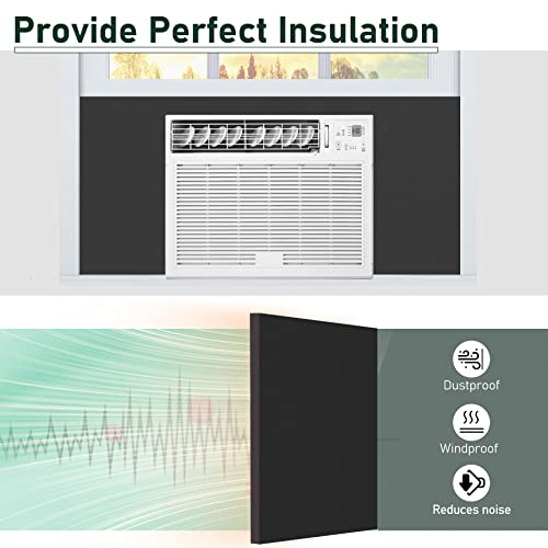 Flehomo Window AC Side Panel, Full Surround Insulation Window Air Conditioner Foam Panels, Insulated Side Panels Kit for Window AC Units for Winter and Summer, Black