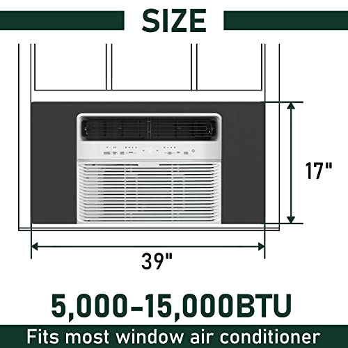 Flehomo Window AC Side Panel, Full Surround Insulation Window Air Conditioner Foam Panels, Insulated Side Panels Kit for Window AC Units for Winter and Summer, Black