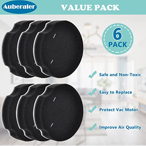 6 Pack Auberaler Filter Replacement For Bissell Powerforce Compact Lightweight Upright 1520 2112, Bissel Turbo Bagless 2690 Cleanview 3508 3437 Series Vacuum Cleaner, Compare to Part #1604896/160-4896