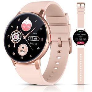 1.3'' smart watch answer/make calls, hd touchscreen always-on display watches for women with ai control call/text, smartwatch for android and ios phones with heart rate, blood oxygen, sleep monitor.