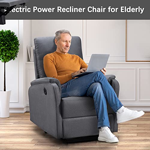 Electric Power Recliner Chair for Elderly Senior & Adult Ergonomic Single Lounge Sofa Living Room Home Theater Seating