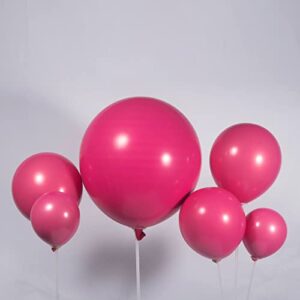 kozee barbie pink double-stuffed hot pink balloons different sizes 52 pack 18+10+5 inch balloon garland kit for wedding birthday baby shower anniversary decorations (hot pink)