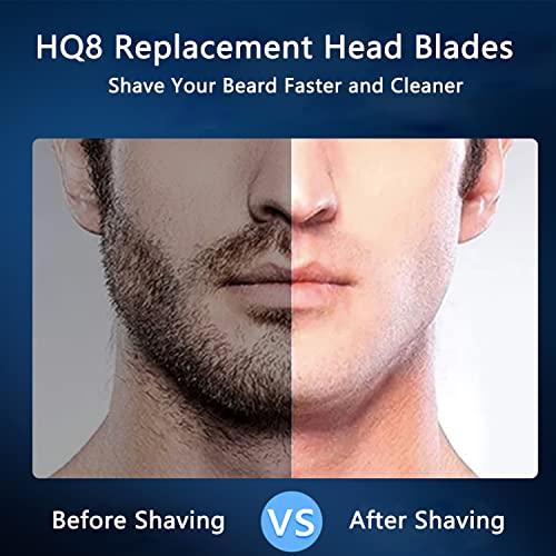 HQ8 Replacement Head Blades Compatible with Philips Electric Razor Series PT/AT700, PT/AT800, HQ8 Replacement Razor Blades Fit for Norelco Aquatec HQ8 Series Shaving Head, OEM HQ8 Heads Upgraded Replacement for AT810, AT830, AT850, AT880, PT720, PT730, PT