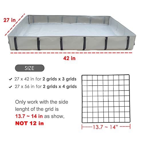 DOZZOPET Guinea Pig Cage Bottom for C & C Grids Habitat, Waterproof and Washable Liner Base for Rabbits,Chinchillas,Ferrets and Other Small Animals Pet (Upgrade-27 x 42")