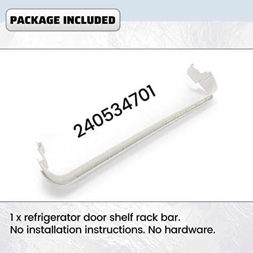 HECASA 240534701 Refrigerator Door Shelf Rack Bar Compatible with Frigidaire Kenmore Gibson Galaxy Crosley White-Westinghouse Kelvinator 1 PCS