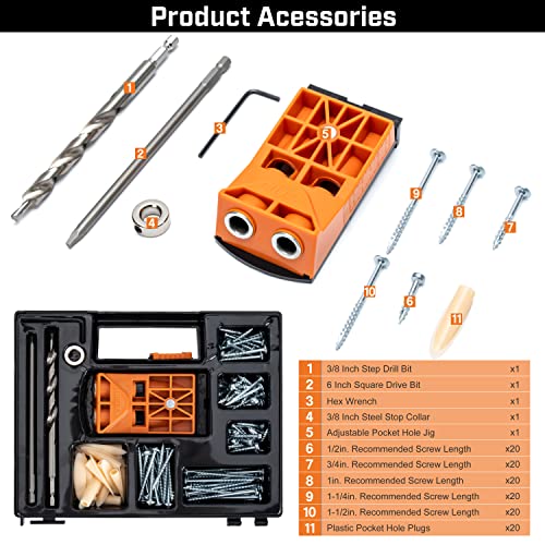 KSEIBI Pocket Hole Jig Accessories (Double)