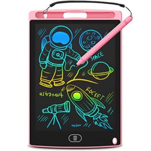 colorful 8.5 inch lcd writing tablet for kids, electronic sketch drawing pad doodle board, toddler educational travel learning games birthday gift toys for 2 3 4 5 6 7 8 year old girls