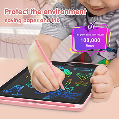 Colorful 8.5 Inch LCD Writing Tablet for Kids, Electronic Sketch Drawing Pad Doodle Board, Toddler Educational Travel Learning Games Birthday Gift Toys for 2 3 4 5 6 7 8 Year Old Girls